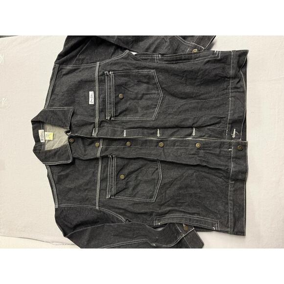 Jackets & Coats | Mens Black Denim Jacket Heavy Sean John Hammer Loop ...